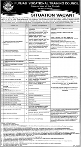 Punjab Vocational Training Council Jobs 2024