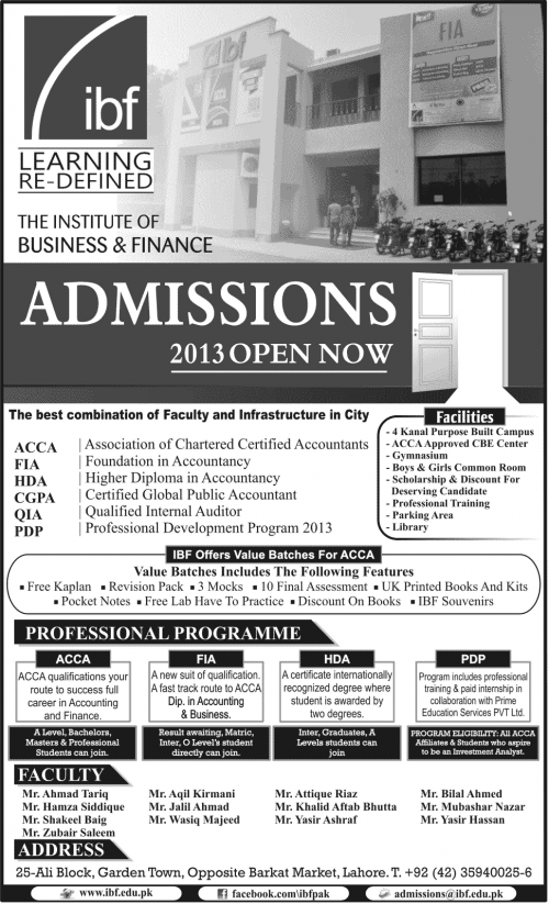 IBF The Institute Of Business Finance Admission 2024 Test Result