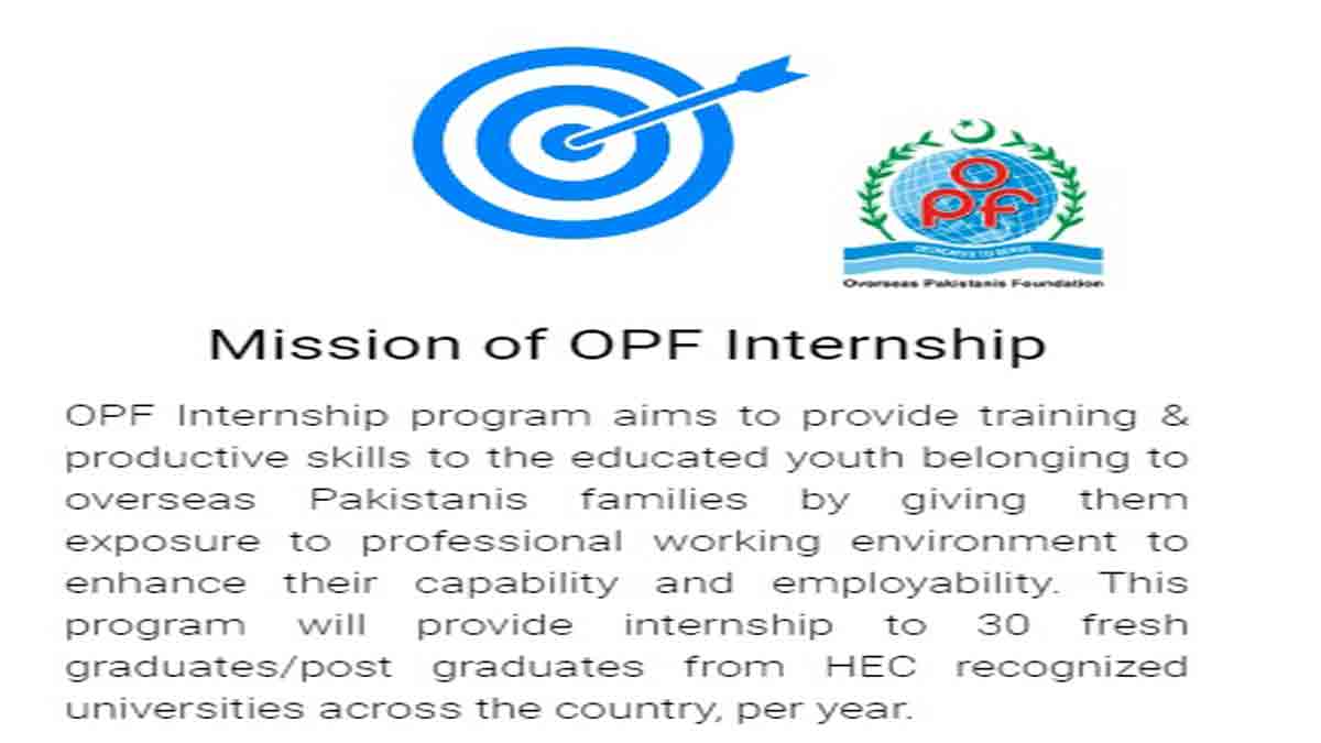 Overseas Pakistanis Foundation Internship Program 2020 Online ...