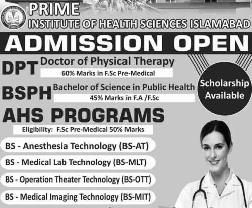 Prime Institute of Health Sciences Admission 2025 Fee Structure